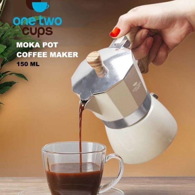 Jual One Two Cups Moka Pot Espresso Coffee Maker Stovetop Teko Kopi Di Seller Nindesh - Kedoya ...