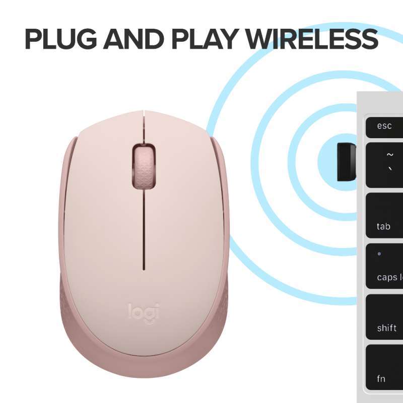 Promo Logitech M171 Mouse Wireless untuk Windows, Mac, ChromeOS - Rose ...