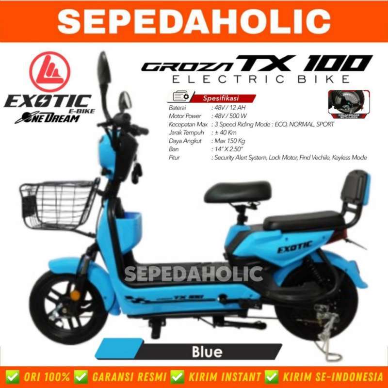 Promo Sepeda Listrik EXOTIC GROZA TX 100 TX100 Electric Bike 500 Watt ...