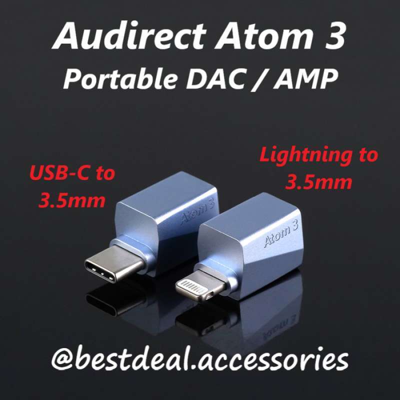 Promo Audirect Atom 3 Portable DAC AMP USB-C Lightning to 3.5mm Jack ...