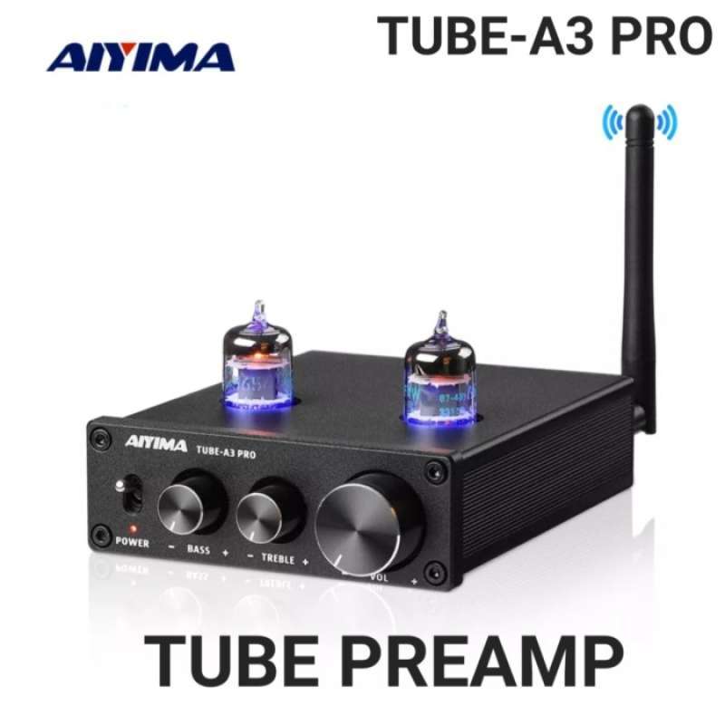 Promo AIYIMA TUBE-A3 PRO Bluetooth 5.0 Tube Preamp w Bass & Treble Aux ...
