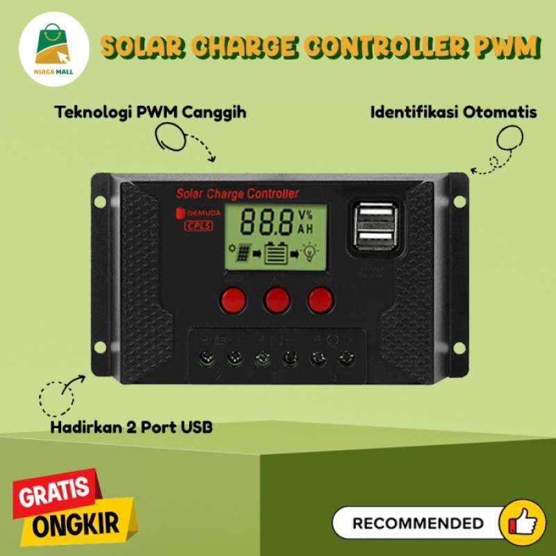 Promo Solar Charge Controller PWM Automatic Recognize 12V/24V 20A Diskon 23% di Seller Rhmd ...