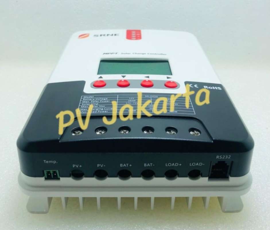 Promo SRNE Real MPPT Solar Charge Controller SCC 20A ML2420 Auto 12V ...