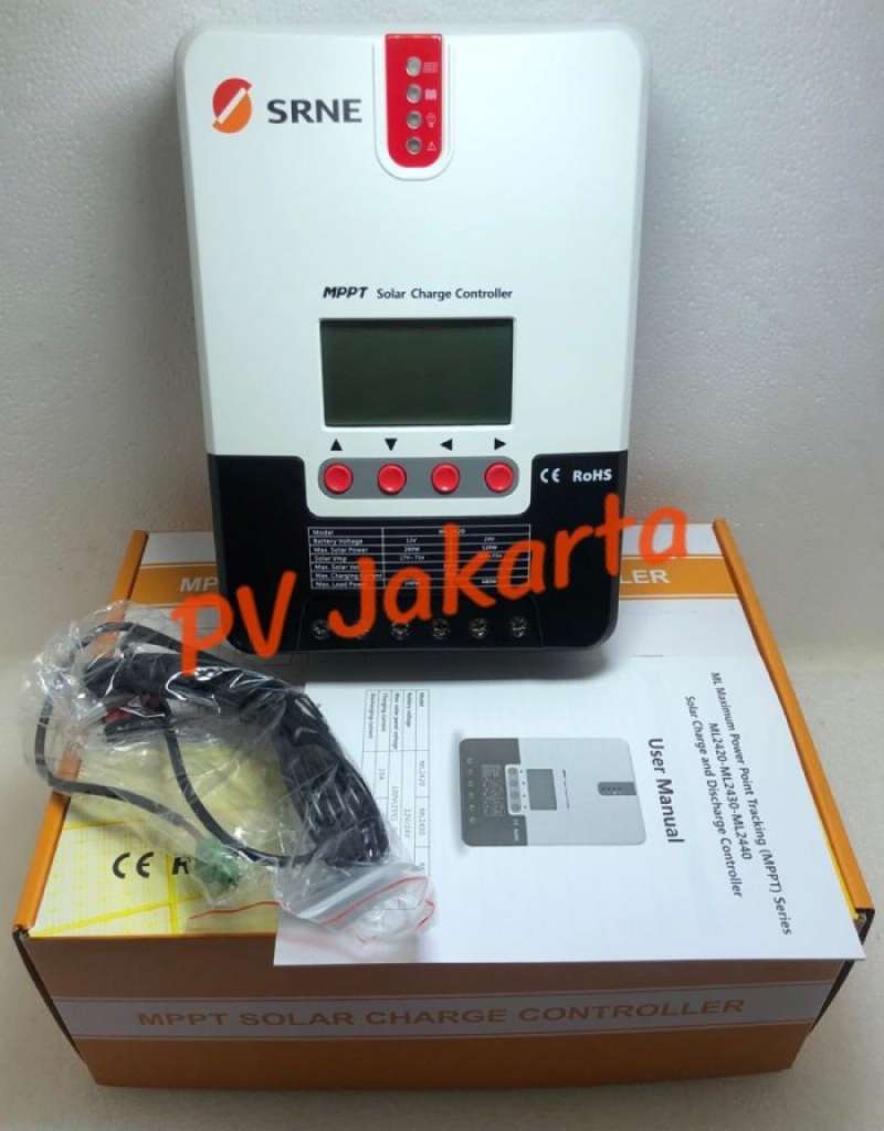 Promo SRNE Real MPPT Solar Charge Controller SCC 20A ML2420 Auto 12V ...