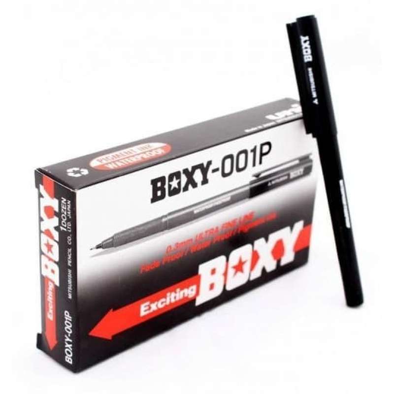 Jual Pen Uni-ball Boxy 001p / Pen Boxy Uni Ball 001 / Pen Uniball Boxy ...
