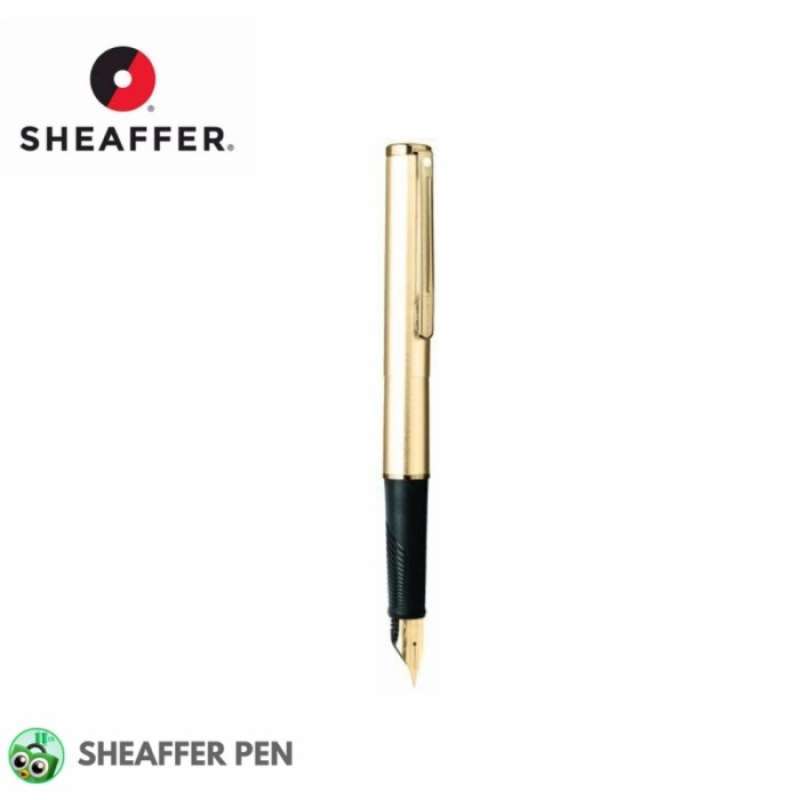 Jual sheaffer agio compact brushed 22k gold plate, 22k gold fountain ...
