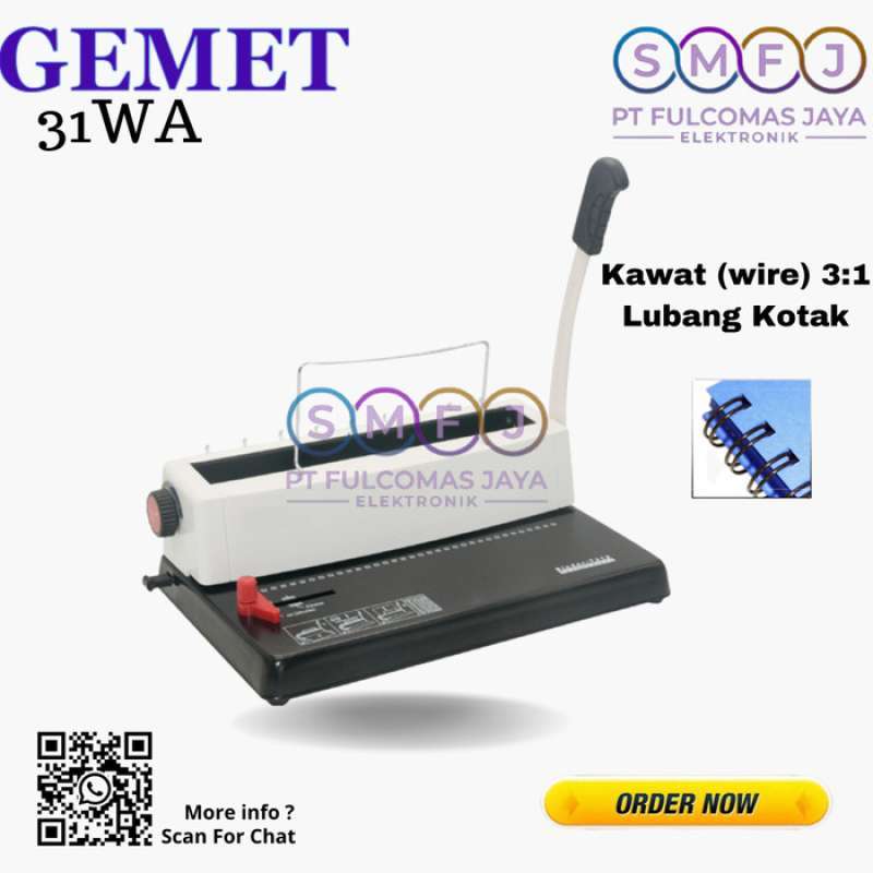 Promo Gemet 31Wa Mesin Jilid Spiral Kawat Resmi Terbaik Diskon 6% di ...