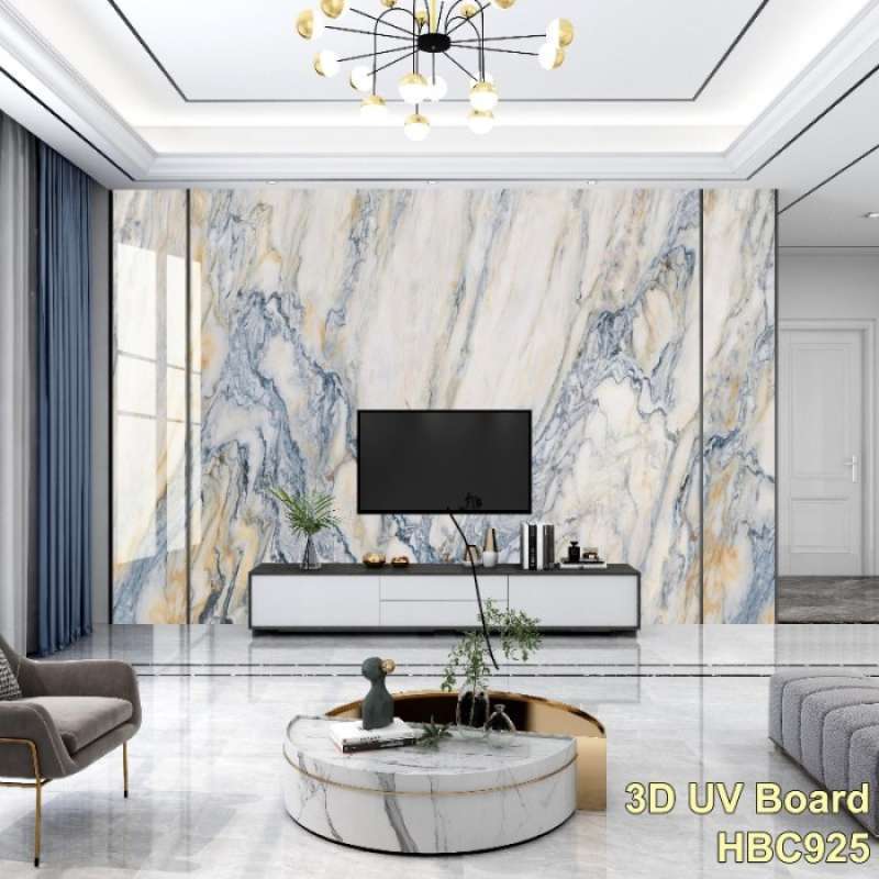 Promo Baru Marmer Uv Pvc 3D 1,22M X 2,90M / Isi 2 Lembar / Decorasi ...