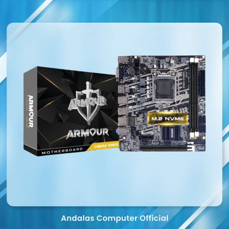Jual Motherboard ARMOUR H61 LGA 1155 DDR3 m-ATX ada Slot M.2 NVME di ...