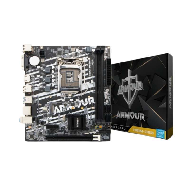 Jual Motherboard ARMOUR H61 LGA 1155 DDR3 m-ATX ada Slot M.2 NVME di ...