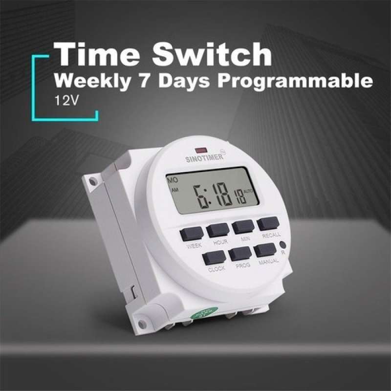 Promo Digital Programmable Timer Switch Auto On/Off Dc 12v16A Diskon 35 ...