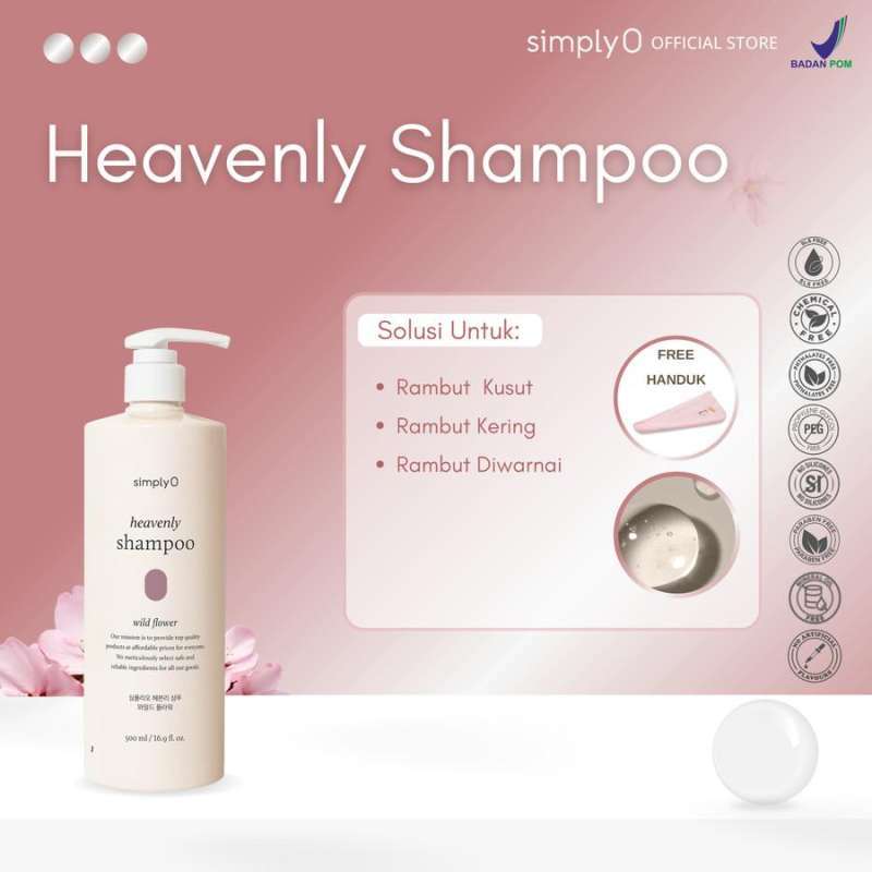 Jual SimplyO Heavenly Shampoo 500ml Shampoo rambut kering, berwarna ...