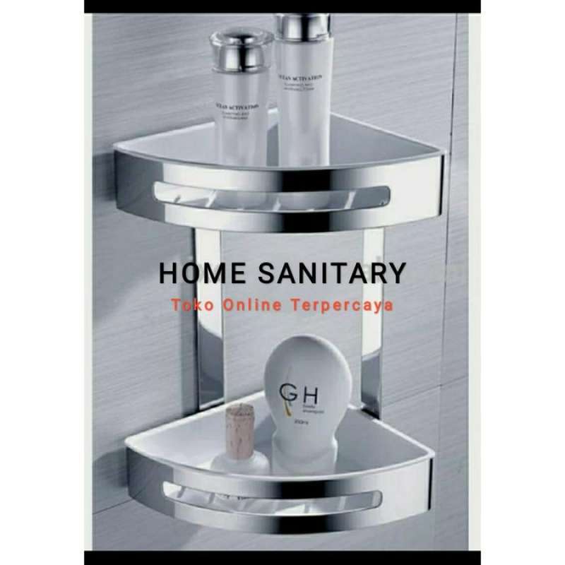 Jual Rak Sudut Rak Shampoo Rak Sabun Kamar Mandi Stainless 2 Susun di ...