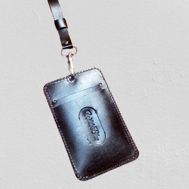 Jual Name Tag Id card Kulit Asli Sapi Logo Haleyora Power Brown ...