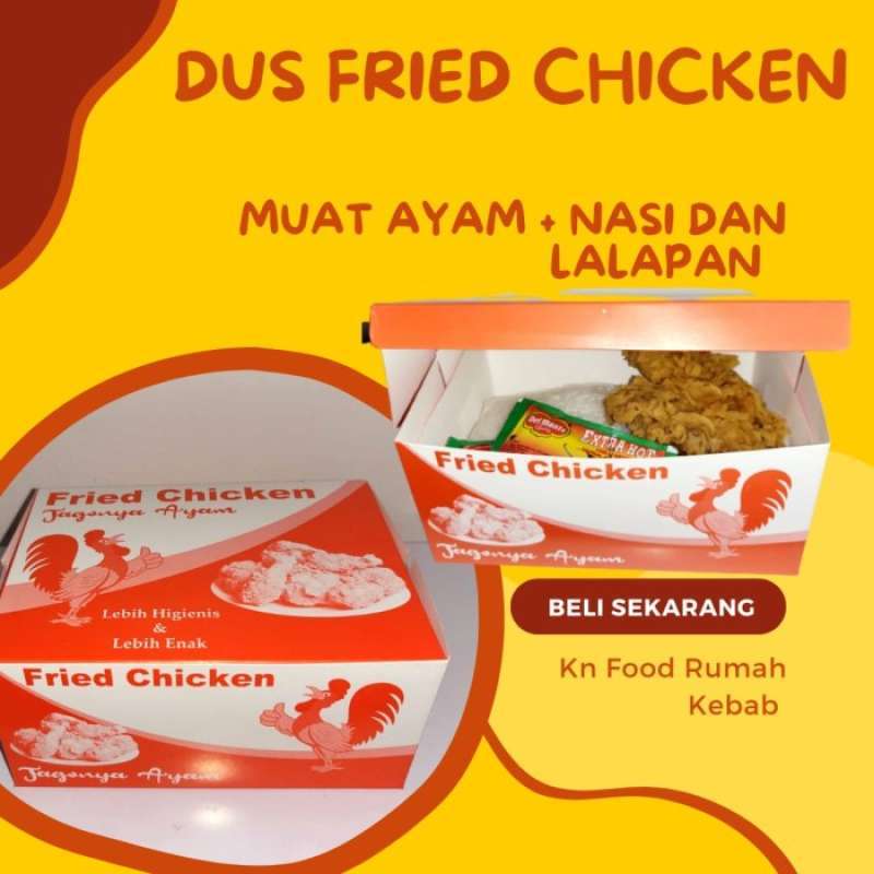 Promo Dus Fried Chicken Ivory 100 Lembar Model Kuncian Box Ayam Goreng ...