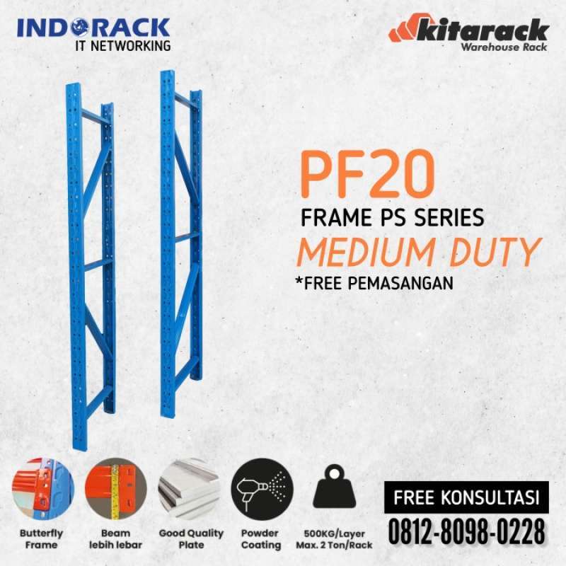 Promo Diskon Ps2020 Rak Gudang Kitarack 2 Meter 500Kg Warehouse Rack ...