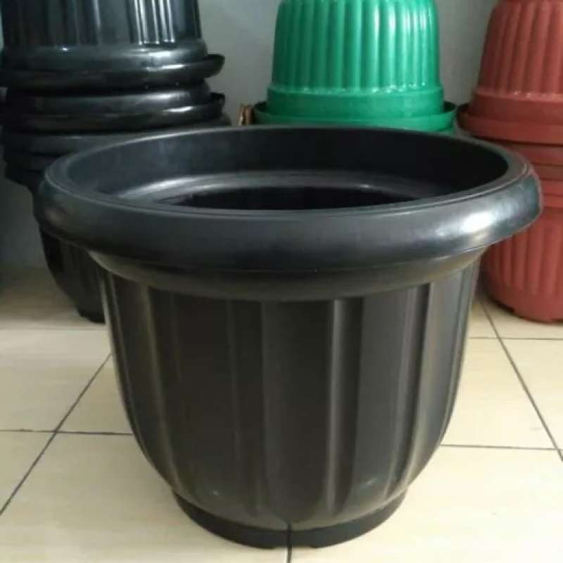 Promo Pot tanaman pot kembang EBONY 50cm jumbo bahan tebal berkualitas ...