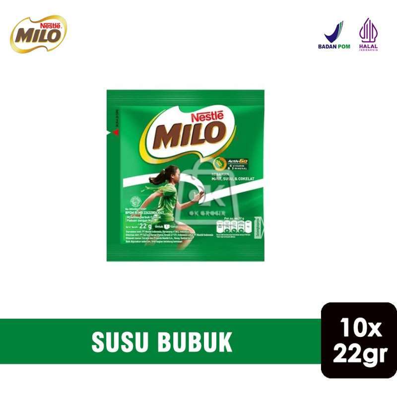 Promo Susu Milo Activ Go Sachet / Milo Coklat 22gr (1 Renteng) Diskon ...