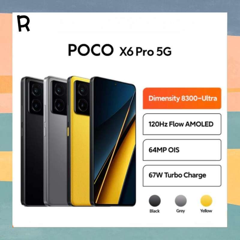 Jual POCO X6 Pro 5G 12GB/512GB Dimensity 8300-Ultra 120 Hz FIow AMOLED 67W Turbo charge ...