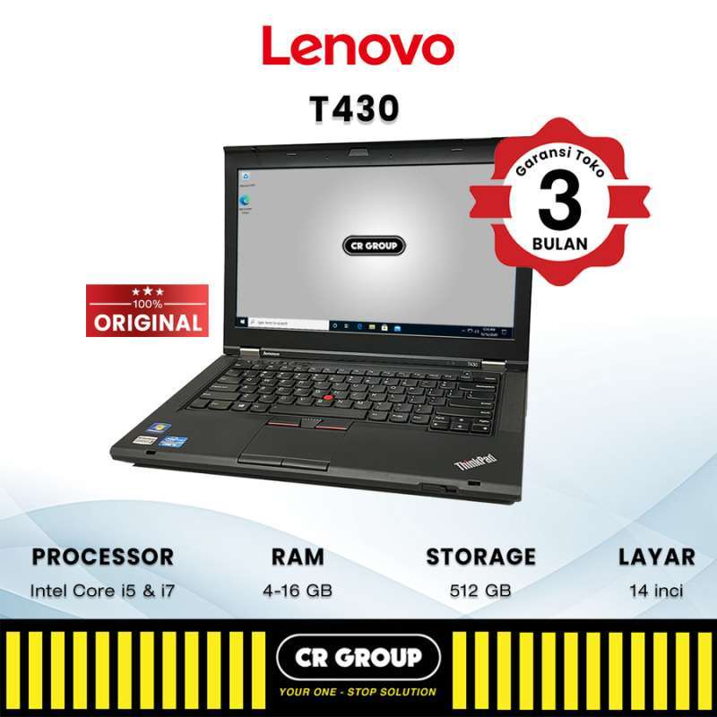 Jual Laptop Lenovo ThinkPad T430 Intel Core i5 [RAM 12GB/ Storage 256GB ...