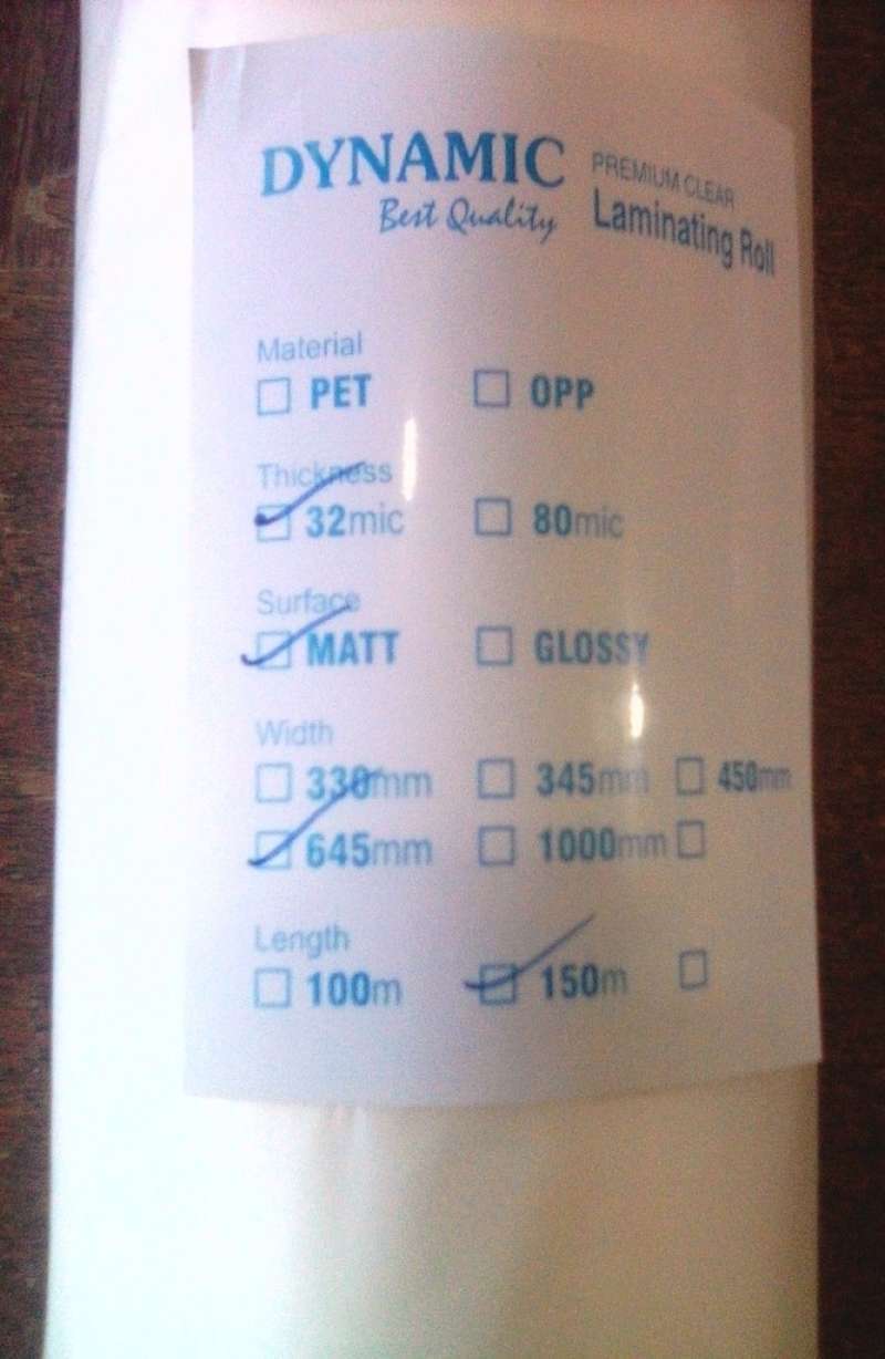 Promo New Plastik Laminating Roll Dynamic 65Cm X 150M X 32Micron - Doff ...