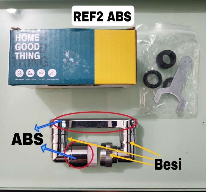 Promo EXTENDER FAUCET ROTATION 2 MODE SAMBUNGAN KRAN WASTAFEL ROTARY REF2 - - REF2 ABS Diskon 50 ...