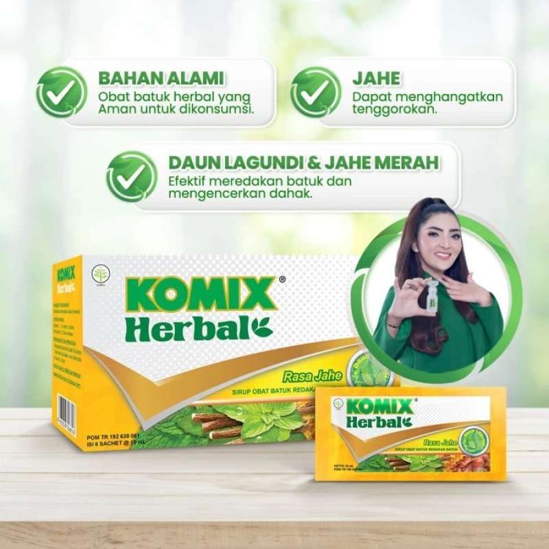 Promo Komix Herbal Sirup Obat Batuk Rasa Jahe Sachet - 15 Ml (kemasan 3 ...