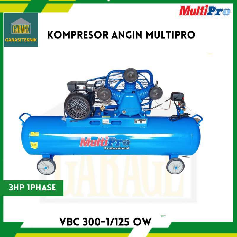 Jual Multipro Kompressor 3 Hp/1ph Vbc 300-1/125 Belt Driven Compressor ...