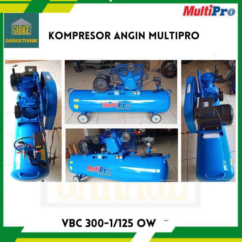 Jual Multipro Kompressor 3 Hp/1ph Vbc 300-1/125 Belt Driven Compressor ...