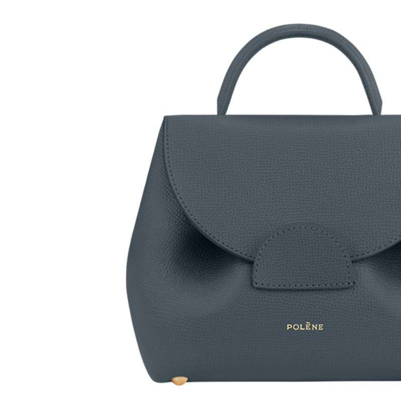 Promo Polene Numero Uno Nano Crossbody Bag Grained Leather Midnight ...