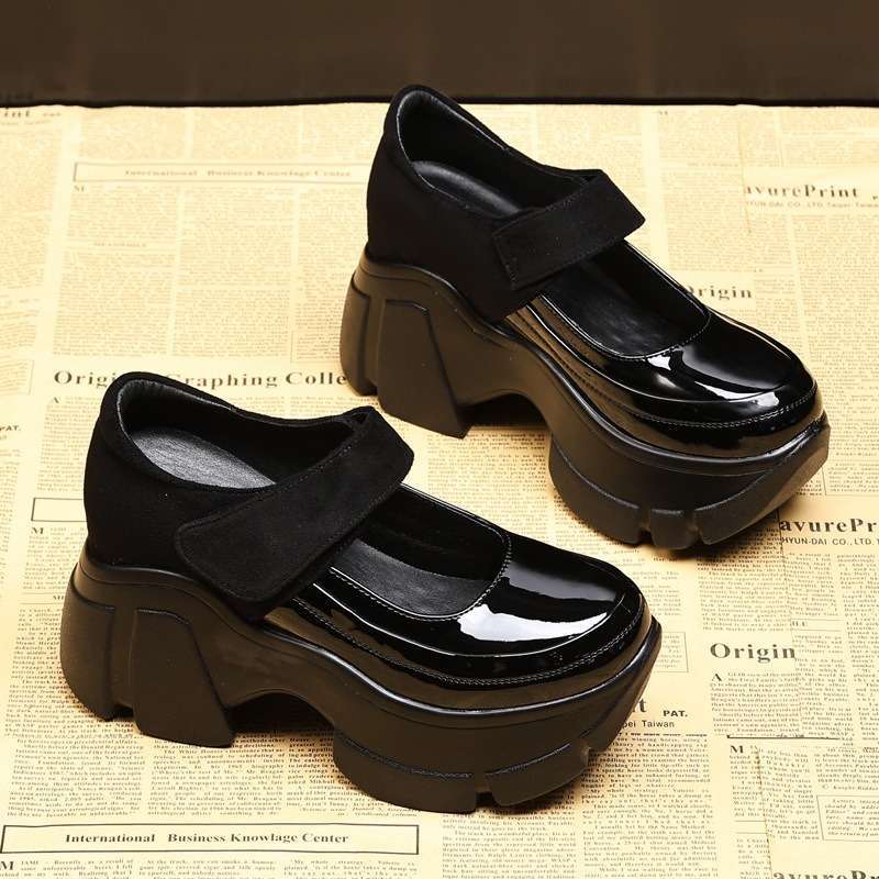 Promo Sepatu Wanita Chunky Mary Jane Shoes Platform Hak Karet Kasual KI ...