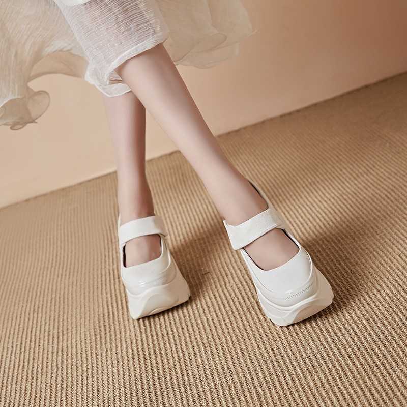 Promo Sepatu Wanita Chunky Mary Jane Shoes Platform Hak Karet Kasual KI ...