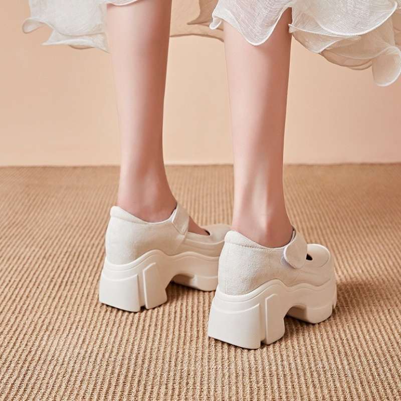 Promo Sepatu Wanita Chunky Mary Jane Shoes Platform Hak Karet Kasual KI ...