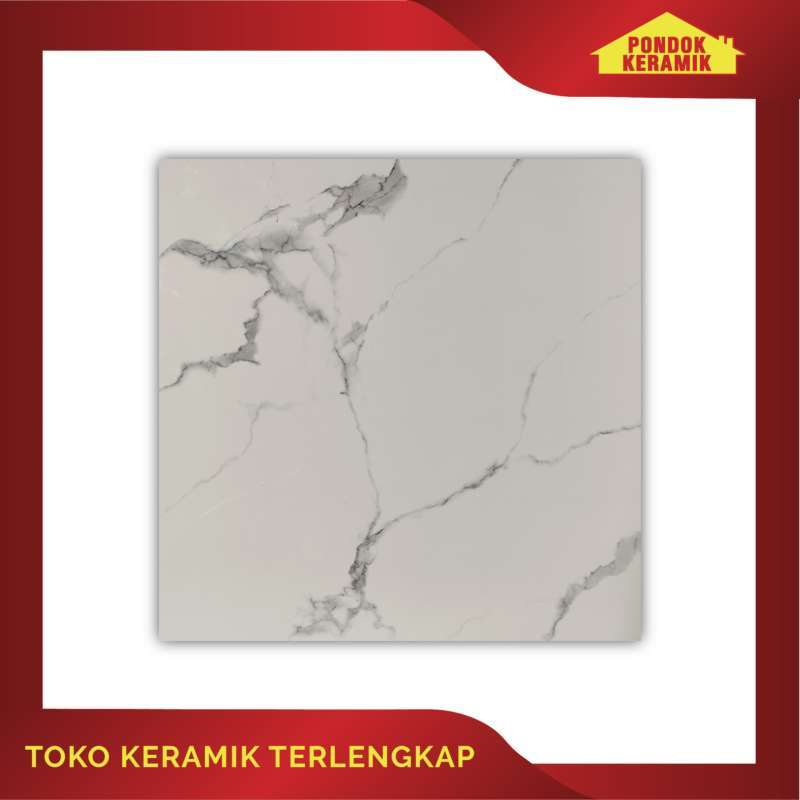 Jual Granit Lantai Magia 60x60 Fresco White / Glaze Tile Motif Carara Marble di Seller PONDOK ...