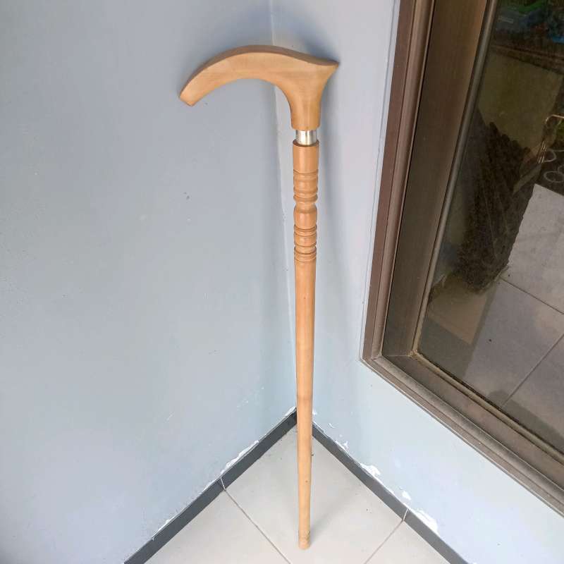 Jual tongkat jalan kayu cendana wangi model pipih profil bubut h425 di ...