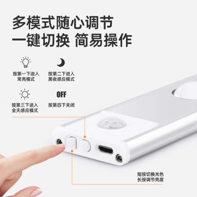 Promo Lampu Strip Led Lampu Lemari Dapur Sensor Gerak Tempelan Magnet ...