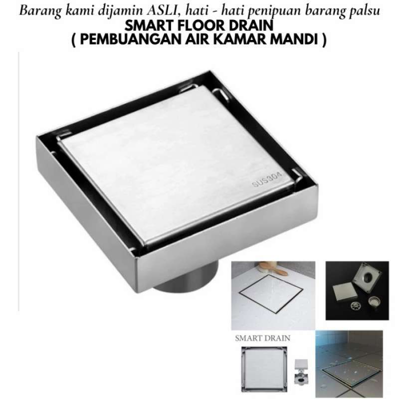 Promo PEMBUANGAN AIR KAMAR MANDI SARINGAN GOT FLOOR SMART DRAIN BLACK HITAM Diskon 50% di Seller ...