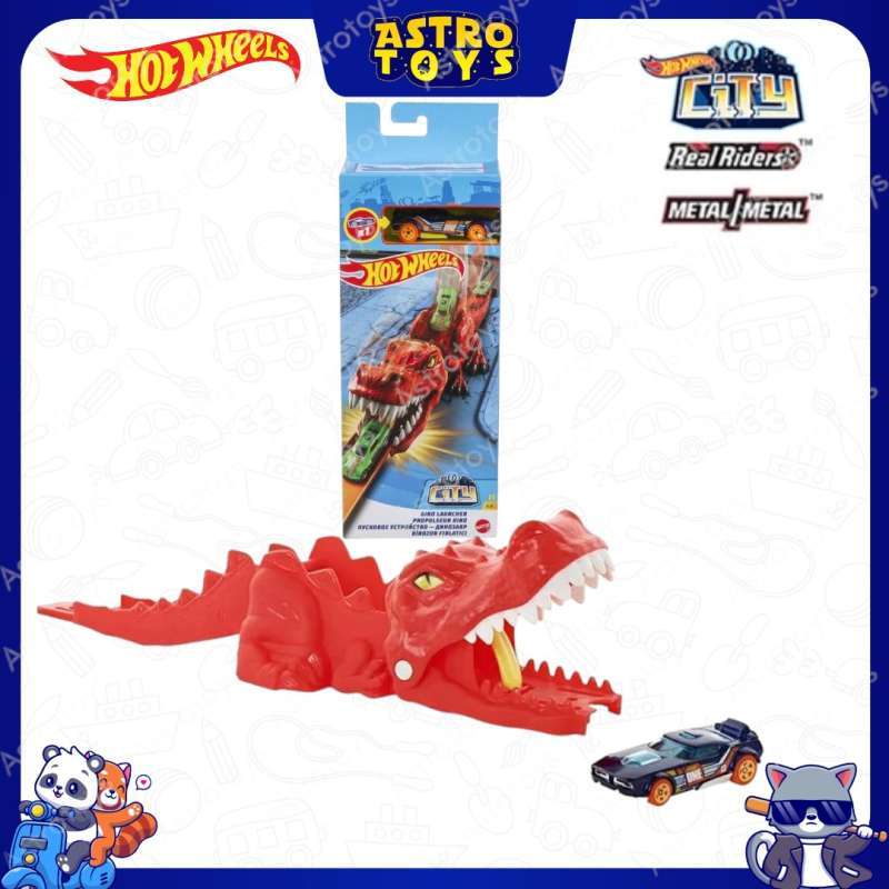 Jual Hot Wheels City Nemesis Track dinoLauncher Builder Set Mainan anak ...