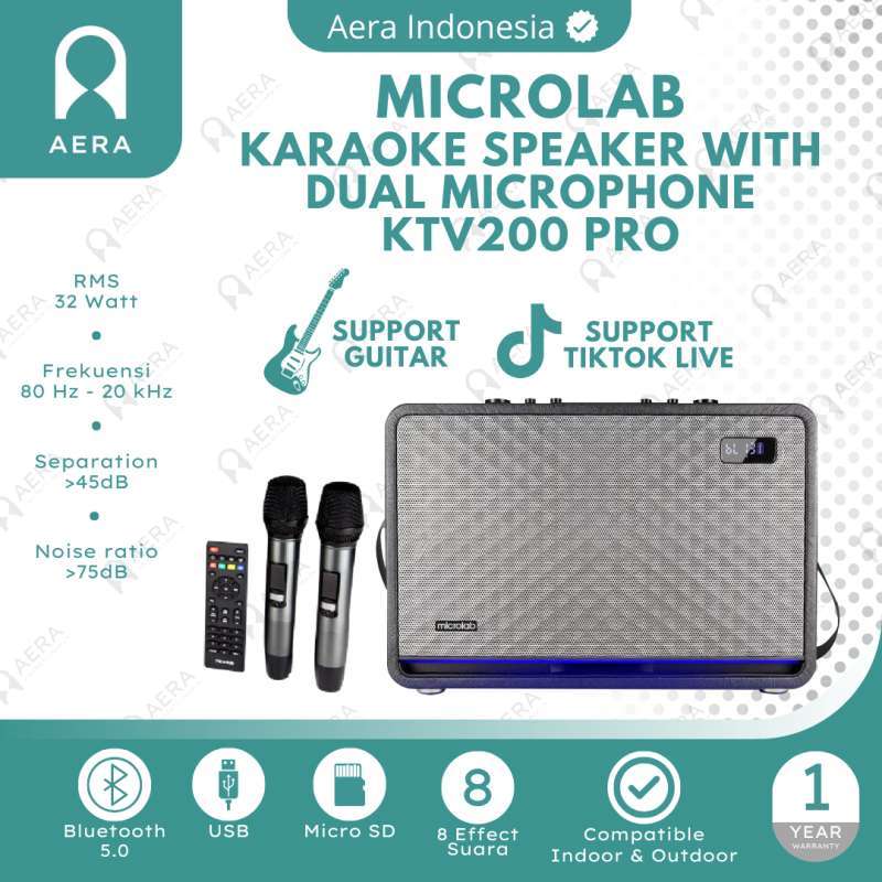 Promo Microlab Speaker KTV200 Pro | Speaker With Dual Microphone ...