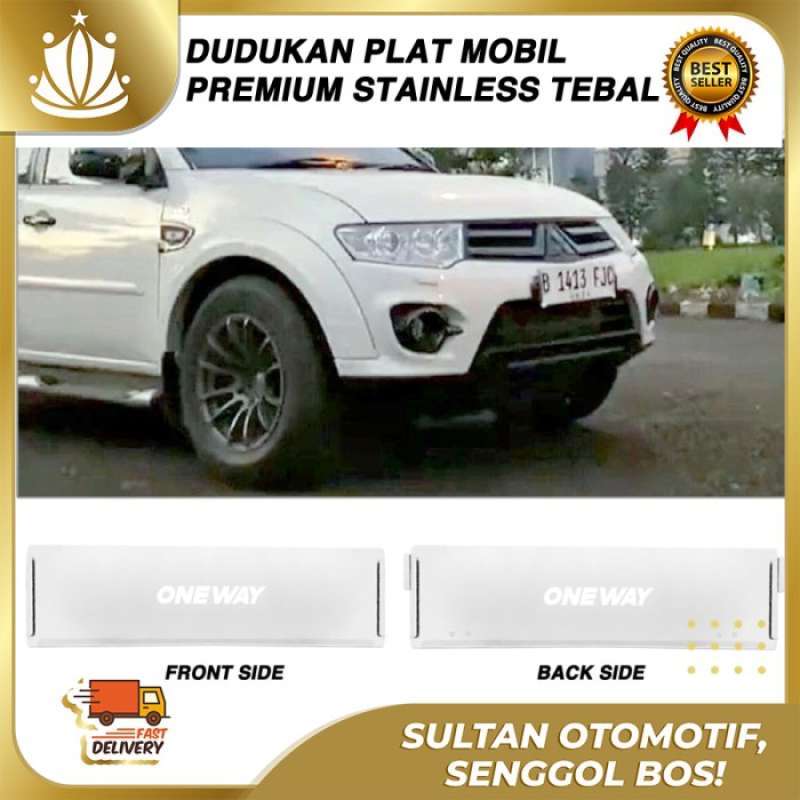 Promo DUDUKAN FRAME PLAT NOMOR / TEMPAT COVER PLAT MOBIL STAINLESS ...