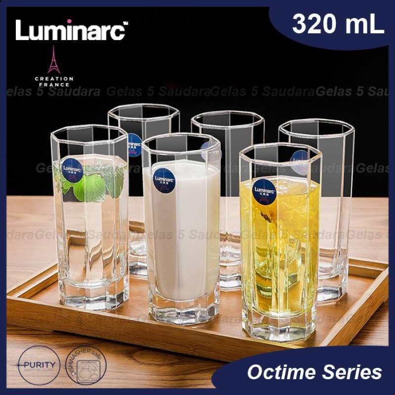 Promo 1 SET ISI 6 PCS LUMINARC OCTIME/GELAS LUMINARC/GELAS MILKSHAKE ...