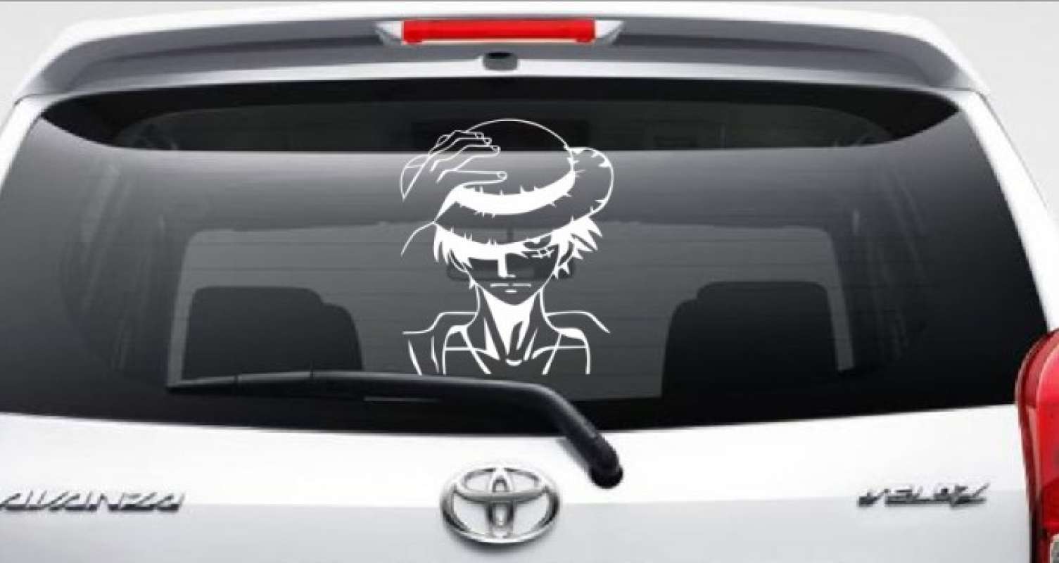 Promo Aksesoris Stiker Mobil Head Luffy One Piece Body Kaca Car Decal ...