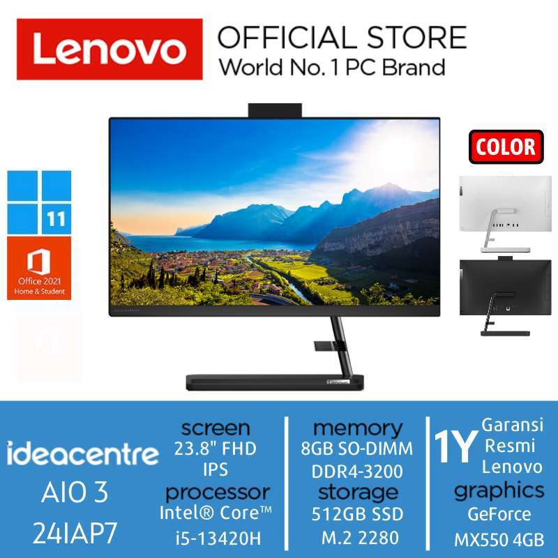 Promo PC Lenovo IC AIO 3 SSID SUID Deskop PC [Core i5 13420H/8GB/512GB ...