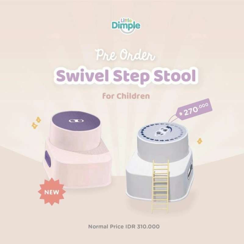 Promo Little Dimple Swivel Step Tool For Children - Abu-abu Diskon 28% ...