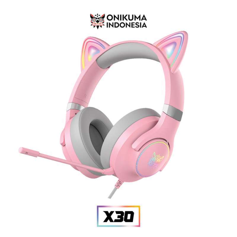 Promo Onikuma X30 Headphone Gaming Pink Rgb Headset Gaming Model Cat ...