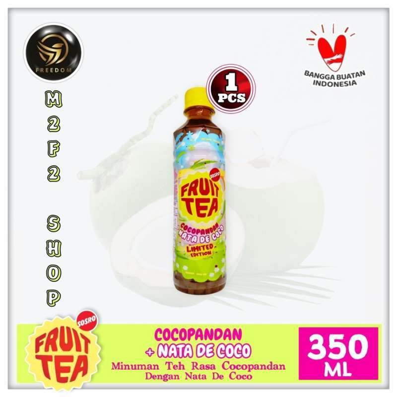 Promo Fruit Tea Cocopandan Nata De Coco | Kelapa Botol Pet - 350 Ml ...