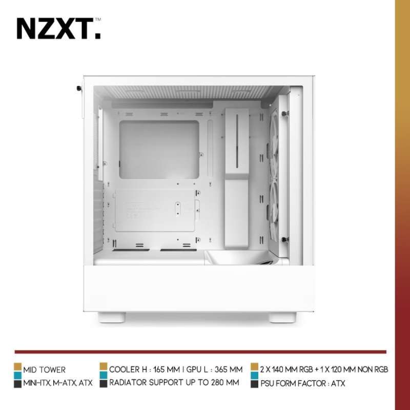 Jual NZXT H5 Elite | Premium Compact Mid-tower Case - Putih di Seller ...