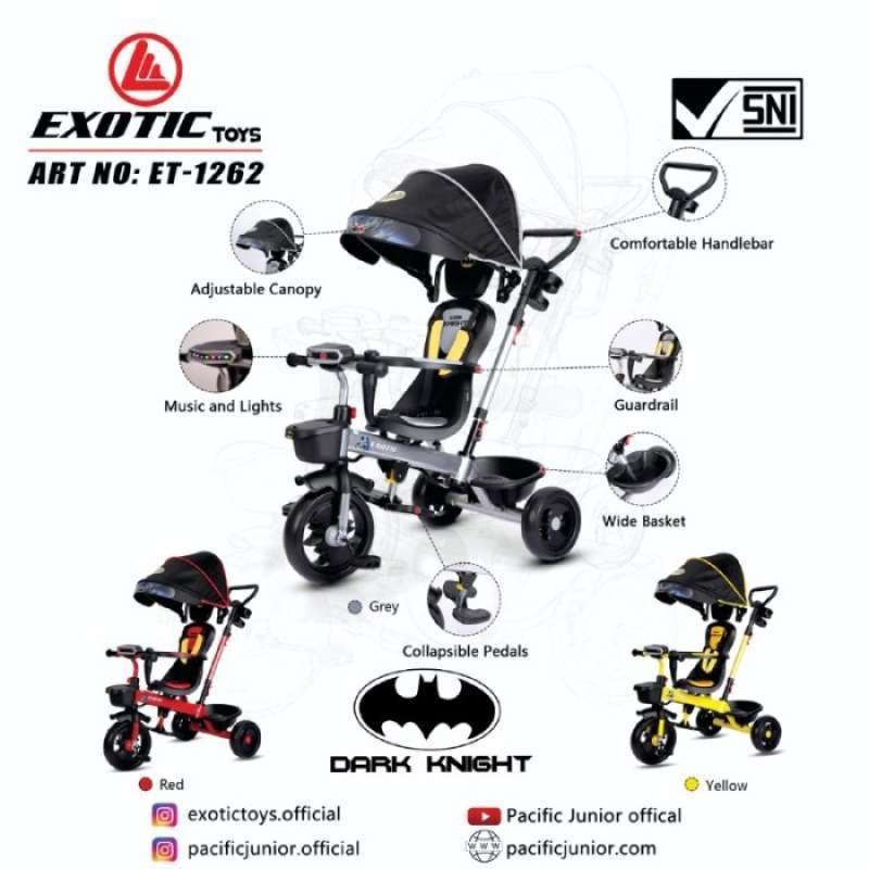 Promo SEPEDA RODA TIGA TRICYCLE STROLLER EXOTIC 2IN1 - TC 1262___Abu ...