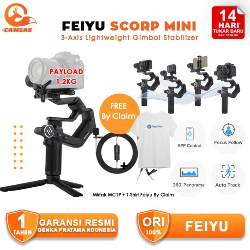 Promo FEIYU SCORP MINI GIMBAL SCORP MINI 4 IN 1 HANDHELD GIMBAL ...