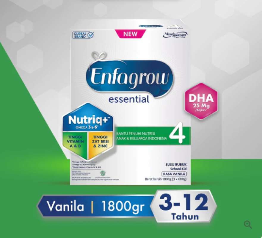 Jual Enfagrow Essential 4 Susu Formula Anak 3 - 12 Tahun 1800 Gram ...